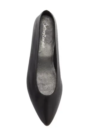 Jeffrey Campbell Vespa Pointed Toe Flat - Black Tan Stack