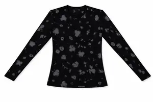 24/7 Long Sleeve Cotton Blend Printed Crewneck Tee