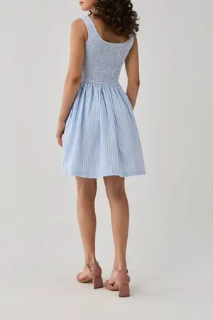 REISTOR Smocked Short Dress