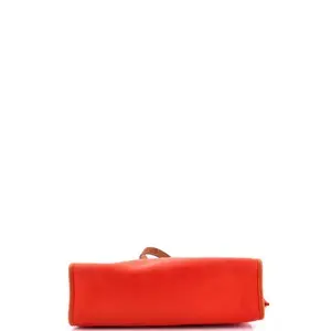Hermès Herbag Zip Leather And Toile 31 - Red