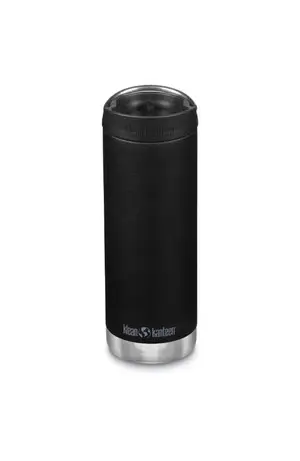 KLEAN KANTEEN Tkwide Insulated Coffee Tumbler With Cafe Capstainless Steel Water Bottle & Thermal Tumbler16 Oz - Black