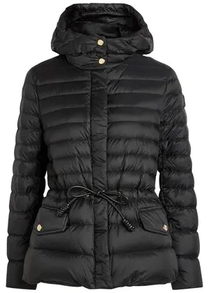 Moncler Raies Hooded Padded Nylon Jacket - Black