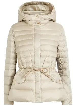 Moncler Raies Hooded Padded Nylon Jacket - Ivory