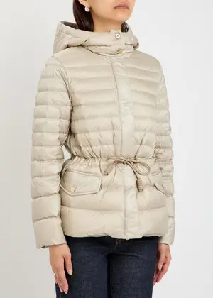 Moncler Padded Hooded Nylon Jacket - Ivory