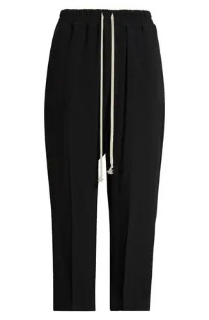 Rick Owens Astaire Crepe Crop Pants - Black