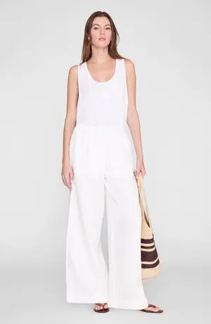 ANINE BING Roslyn Pant - Ivory