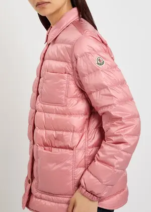 Moncler Quilted Nylon Down Jacket - Light Pink