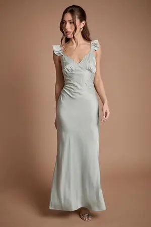 Coast Lace Trim Cami Button Maxi Dress