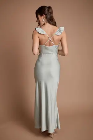 Coast Lace Trim Sweetheart Neckline Maxi Dress