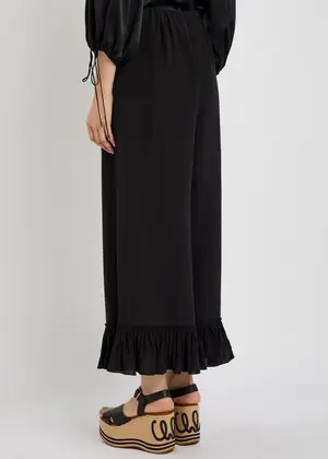 Chloé Frill Silk-georgette Culottes