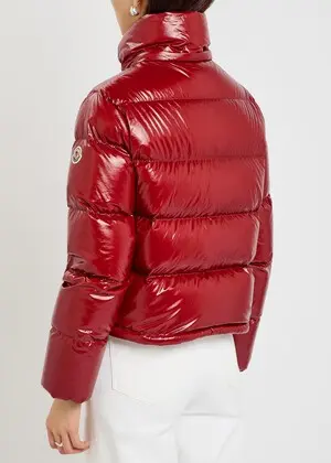 Moncler Padded Hooded Nylon Jacket - Red