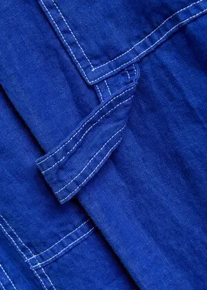Rag & Bone Atlas Panelled Relaxed Straight-leg Linen Trousers - Blue
