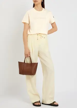 Moncler Drawstring Straight-leg Wool Trousers