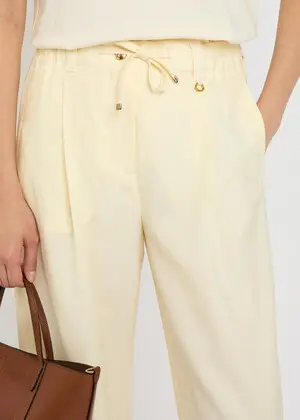 Moncler Drawstring Straight-leg Wool Trousers