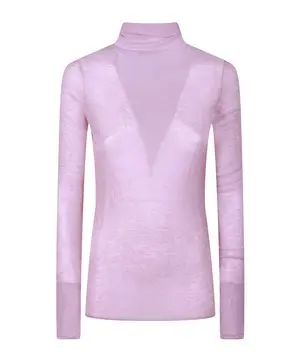 Pinko Moss Turtleneck Knitted Jumper - Pink