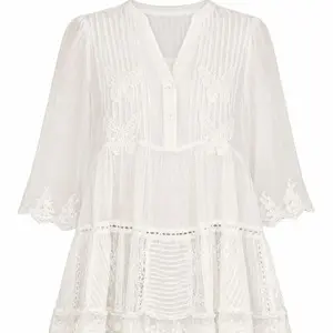 MUCHE & MUCHETTE Kalli Tunic With Butterfly Embroidery
