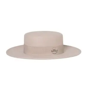 GIODORO Canotier Felt Hat - Grey
