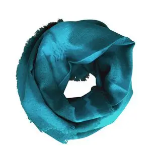 HERITAGEMODA Gi Certified Luxury Dark Teal Tie-dye Cashmere Scarf – Soft Lightweight Wrap - Green