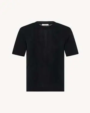 THE ROW Etina Jersey T-shirt - Black