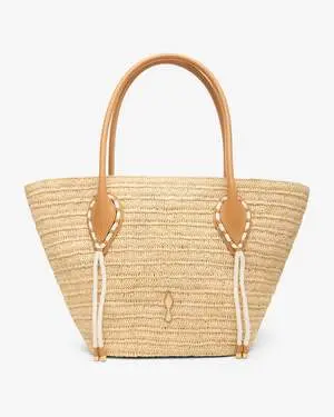 CHRISTIAN LOUBOUTIN Large Raffia Tote Bag