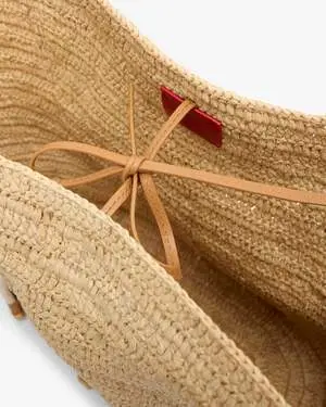 CHRISTIAN LOUBOUTIN Large Raffia Tote Bag