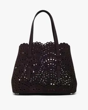 Alaïa Mina 25 Vienne Suede Tote Bag - Brown