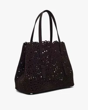 Alaïa Mina 25 Vienne Suede Tote Bag - Brown