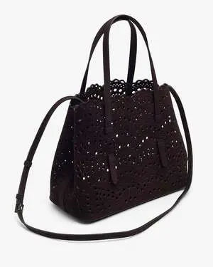Alaïa Mina 25 Vienne Suede Tote Bag - Brown