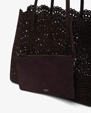 Alaïa Vienne Suede Tote Bag - Brown