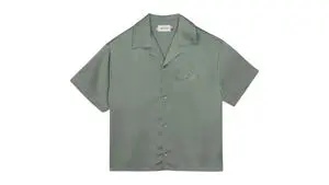 HONOR THE GIFT Satin Chest Logo Camp Collar Shirt