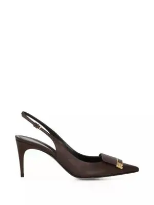 SERGIO ROSSI Sr Evolv Plaque-detail Pointed-toe Slingback Pumps - Red