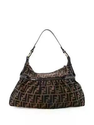Fendi Chef Zucca Canvas Large Hobo Bag