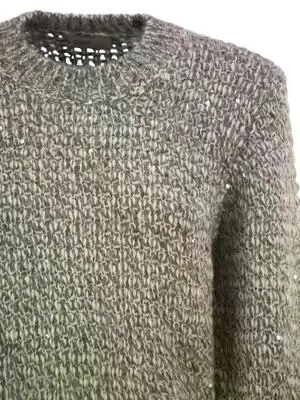 Herno Sequin-embellished Textured-knit Sweater