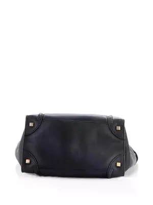 Celine Luggage Smooth Leather Mini Tote Bag - Black