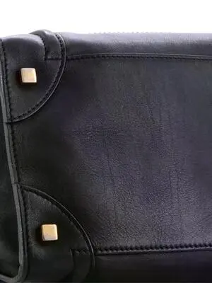 Celine Luggage Smooth Leather Mini Tote Bag - Black