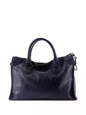 Balenciaga City Classic Studs Leather Small Satchel - Blue
