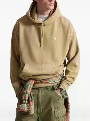 Polo Ralph Lauren Hoodie With Pony Embroidery And Logo Print - Neutrals
