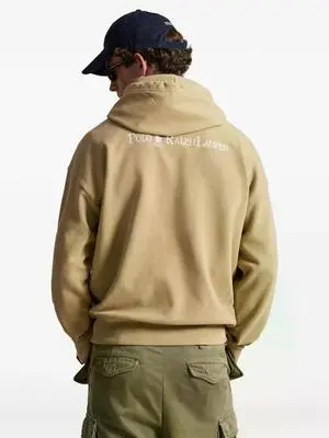 Polo Ralph Lauren Hoodie With Pony Embroidery And Logo Print - Neutrals