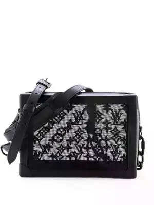 LOUIS VUITTON Soft Trunk Bag Monogram See Through Mesh Crossbody Bag - Black