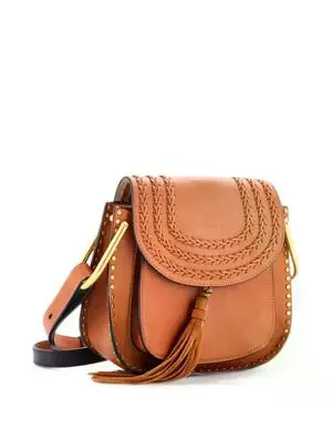 Chloé Hudson Handbag Whipstitch Leather Small Crossbody Bag - Brown