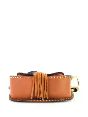 Chloé Hudson Whipstitch Leather Small Crossbody Bag - Brown