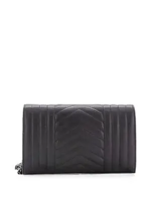 Saint Laurent Classic Monogram Chain Wallet Mixed Matelasse Leather Medium Crossbody Bag