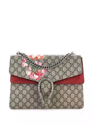 Gucci Dionysus Bag Blooms Print Gg Coated Canvas Medium Shoulder Bag - Brown