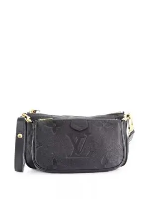 LOUIS VUITTON Multi Pochette Accessoires Monogram Empreinte Giant Crossbody Bag - Black