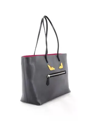 Fendi Monster Roll Leather Medium Tote Bag