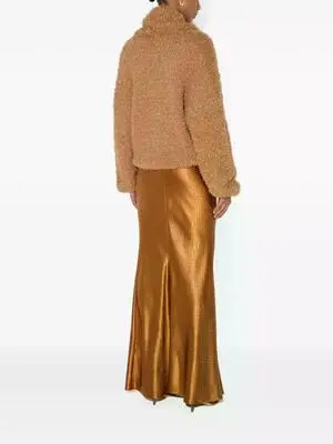 Elisabetta Franchi Satin Skirt With Scale-like Texture