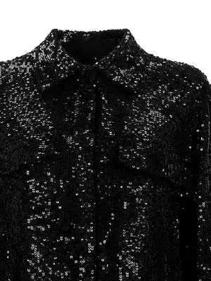 P.a.r.o.s.h Sequin Embellished Shirt - Black