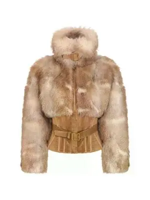 ELISABETTA FRANCHI Elisabetta Franchi Fur-Effect Bustier Jacket