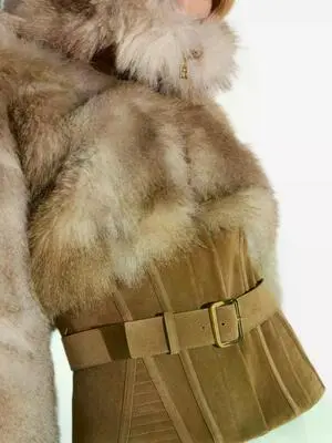 Elisabetta Franchi Fur-effect Bustier Jacket