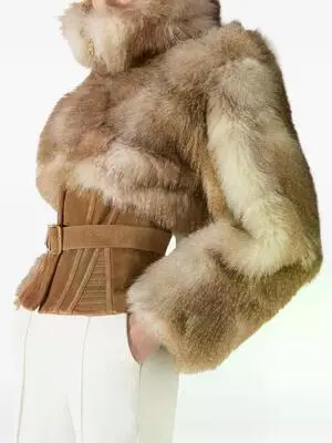 Elisabetta Franchi Fur-effect Bustier Jacket